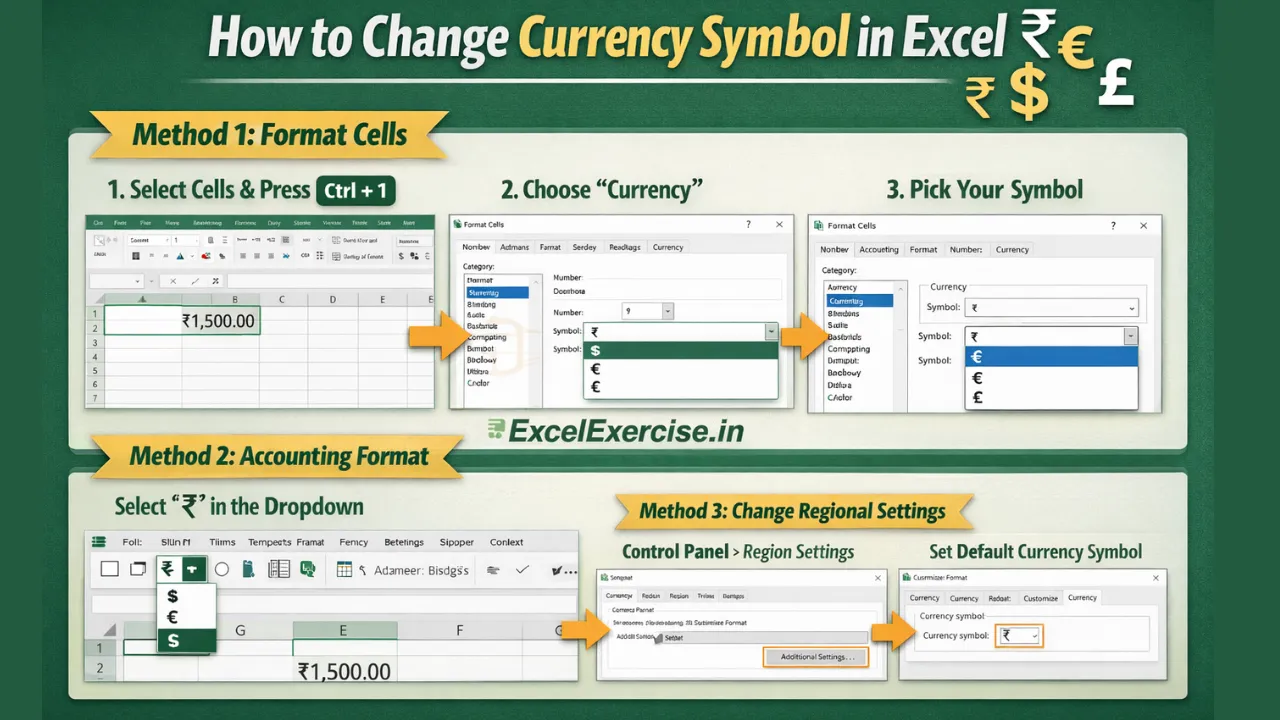 How to Change Currency Symbol in Excel – Easy Beginner Guide